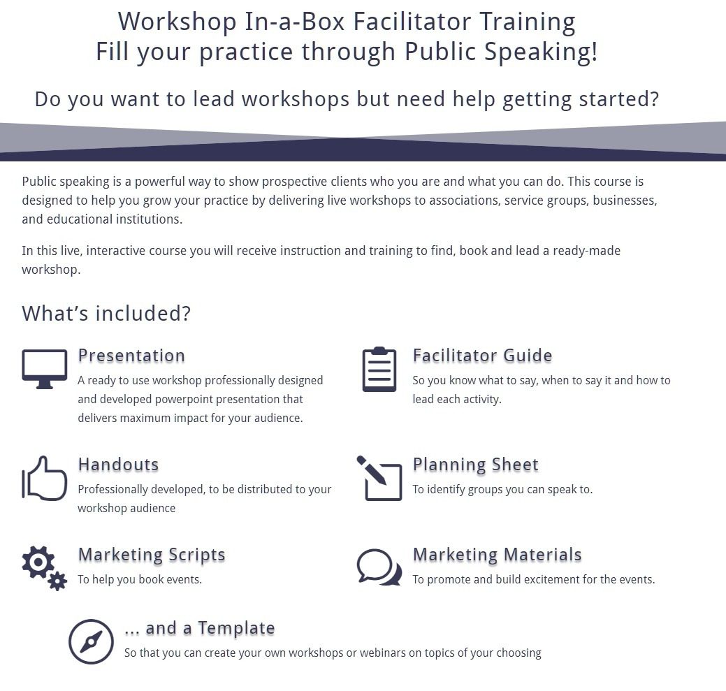 Workshop In-a-Box Facilitator Training - Life Coach Training ...